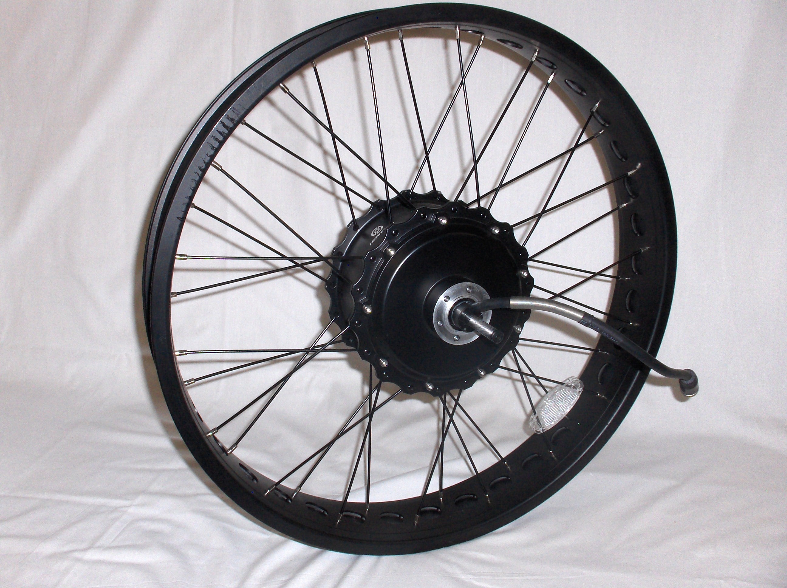 Wheel, 24x4 Rear Matt Black w/Motor – All Terrain Electric Bikes LLC